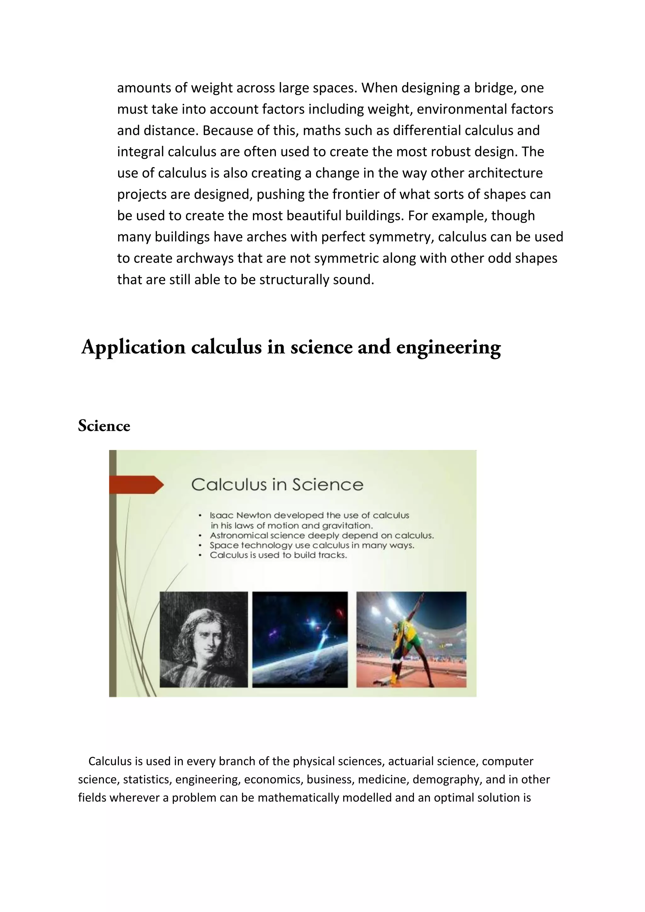 Application of calculus in our daily life | PDF