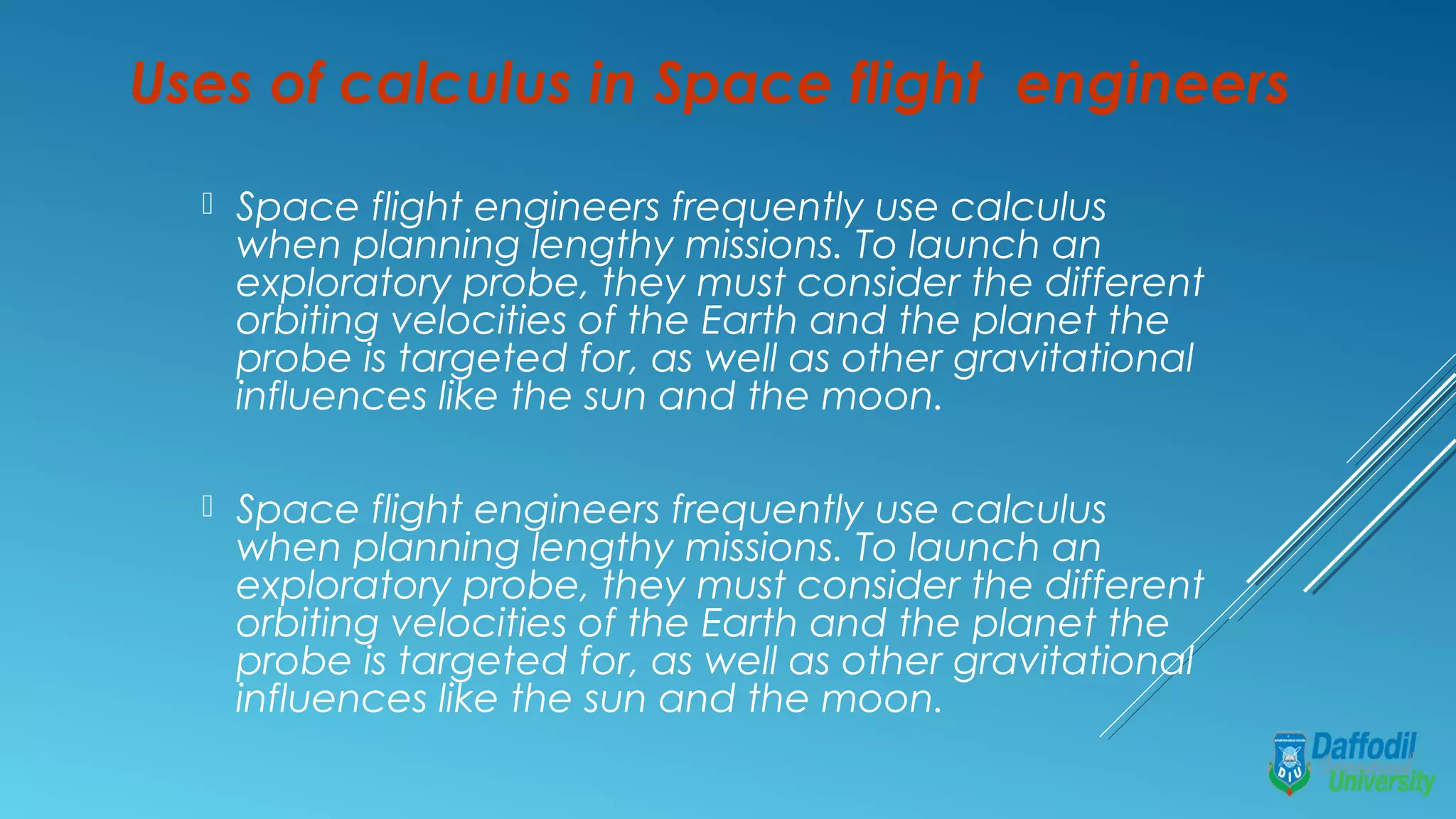 Application of calculus in real life. | PPT