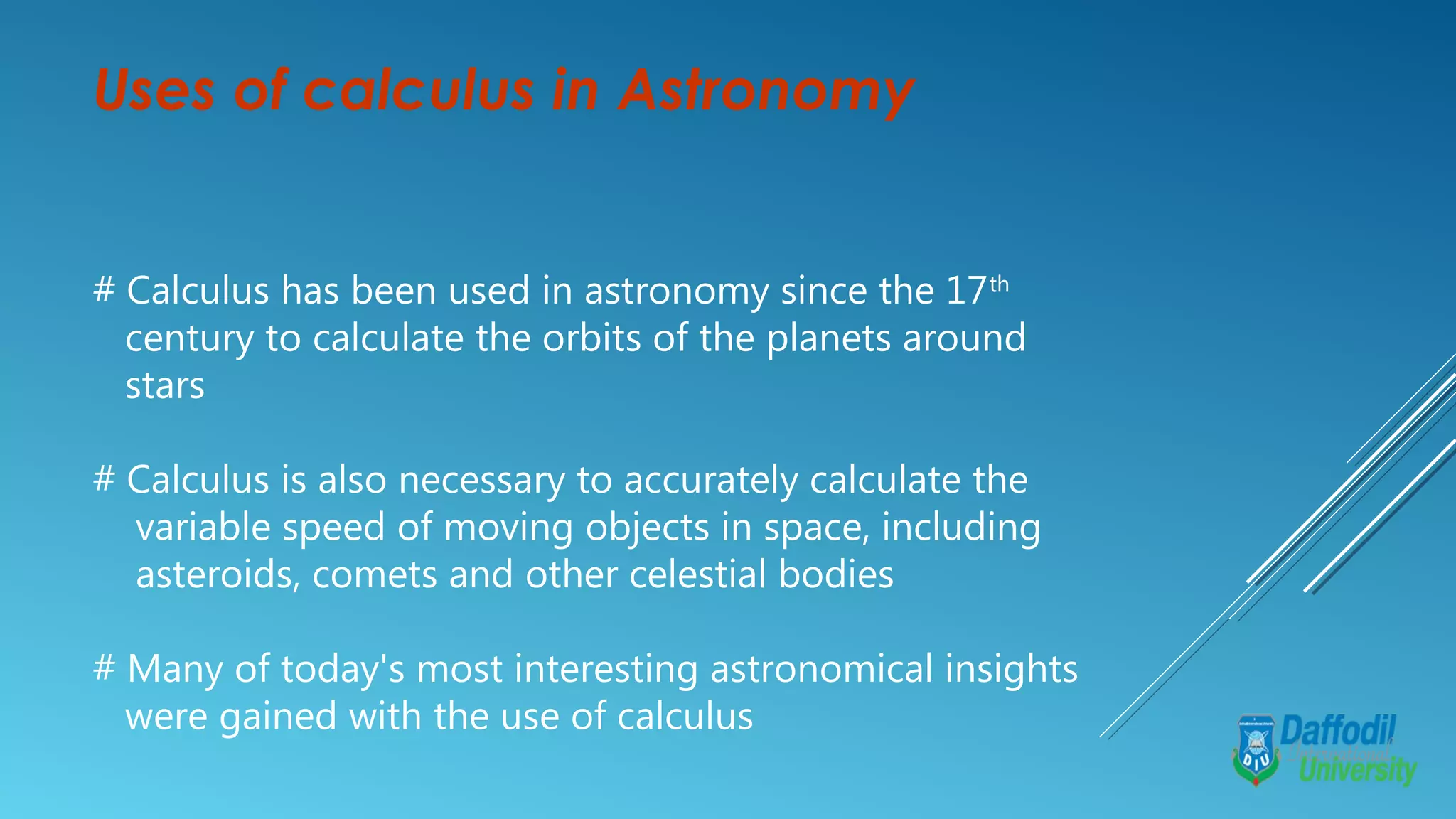 Application of calculus in real life. | PPT