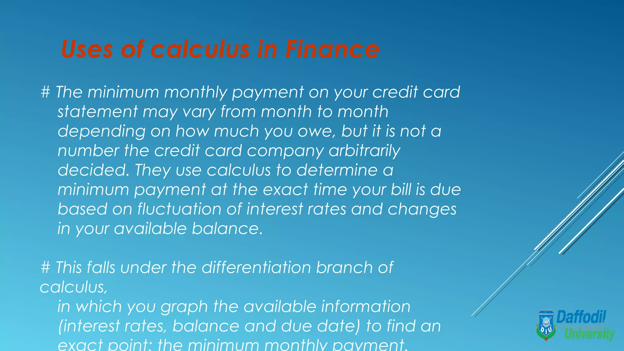 Application of calculus in real life. | PPT