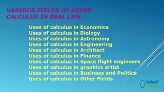 Application of calculus in real life. | PPT