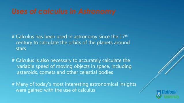 Application of calculus in real life. | PPT
