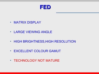 Application of carbon nanotube in fed display | PPT
