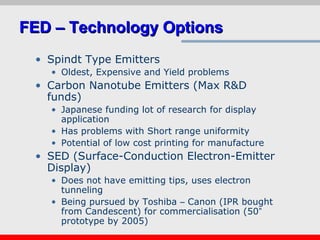 Application of carbon nanotube in fed display | PPT