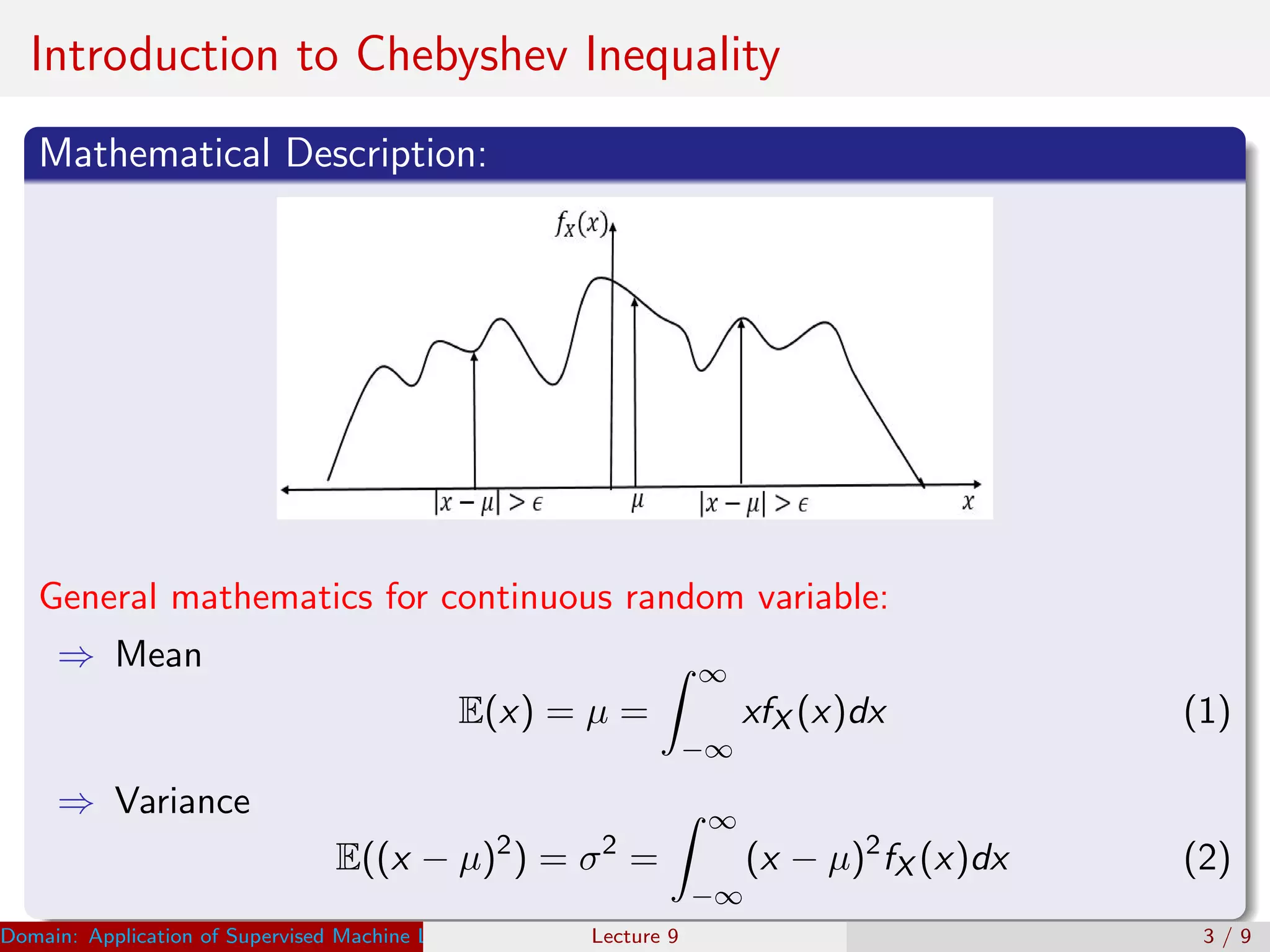 Application of Chebyshev and Markov Inequality in Machine Learning | PPT