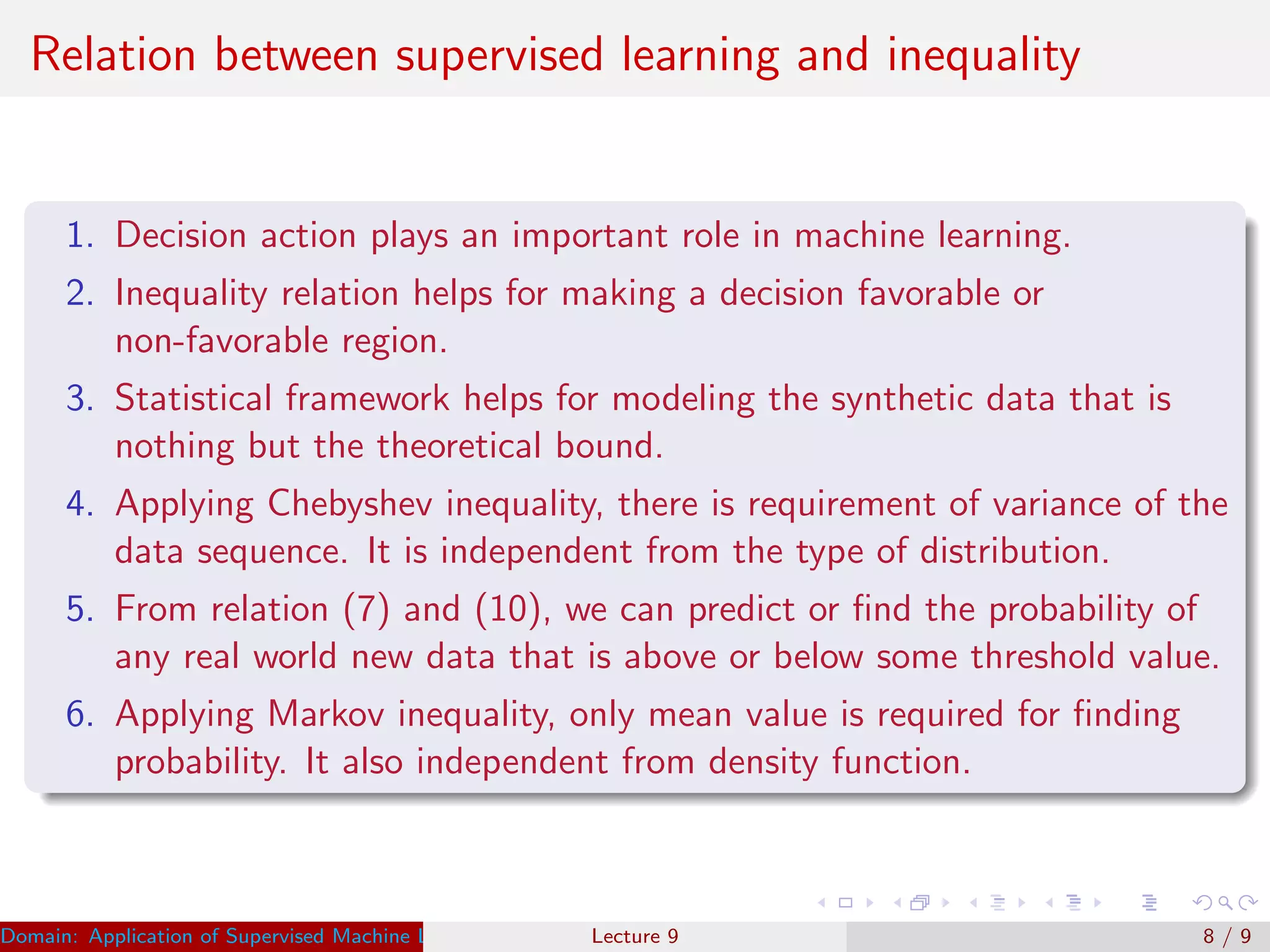 Application Of Chebyshev And Markov Inequality In Machine Learning Ppt