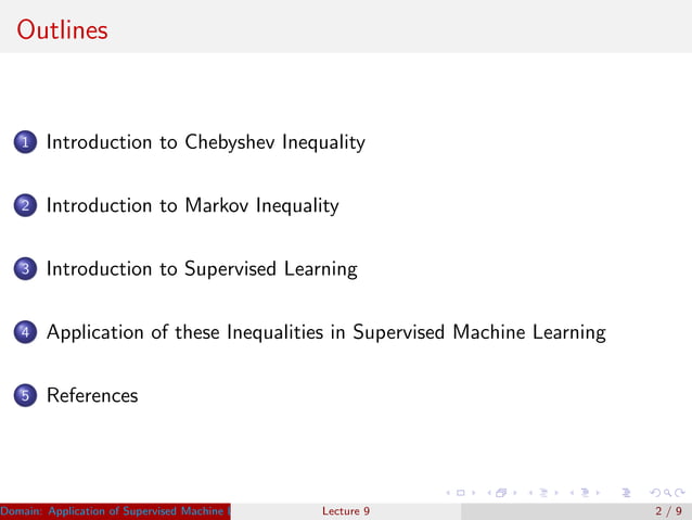 Application Of Chebyshev And Markov Inequality In Machine Learning Ppt