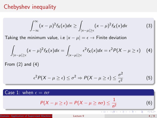 Application of Chebyshev and Markov Inequality in Machine Learning | PPT