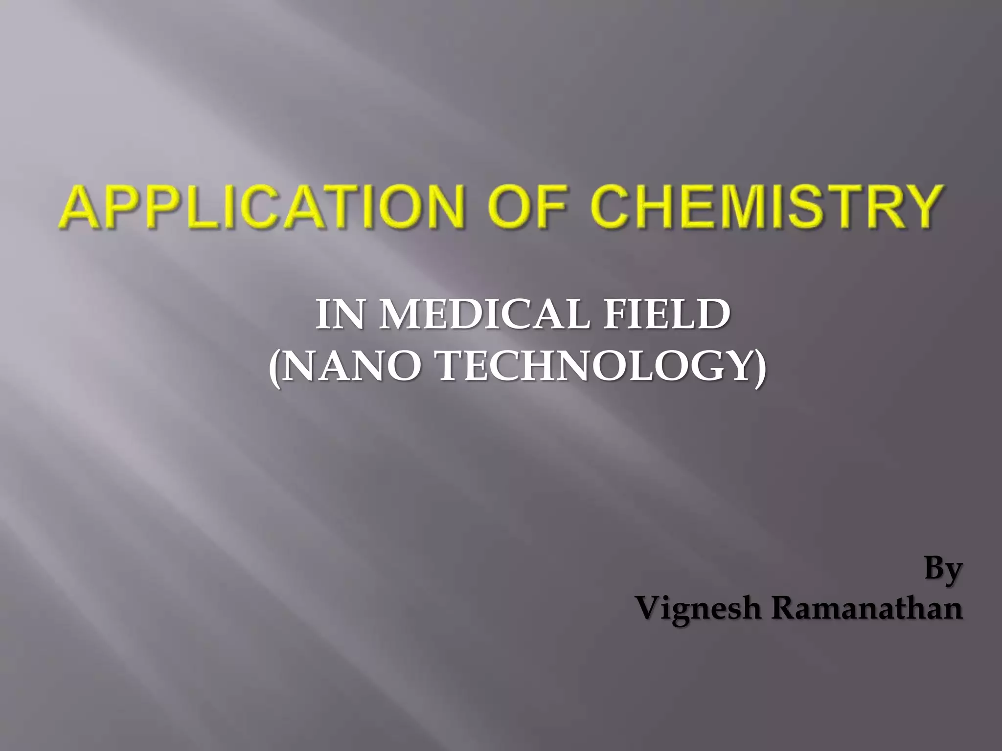 Application of chemistry | PPTX