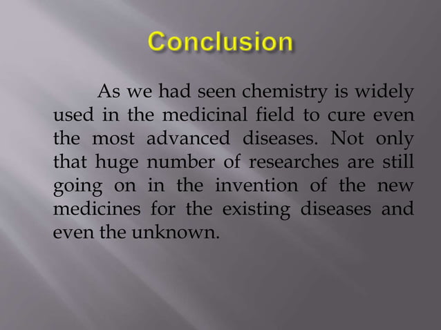 Application of chemistry | PPTX | Cancer | Diseases and Conditions