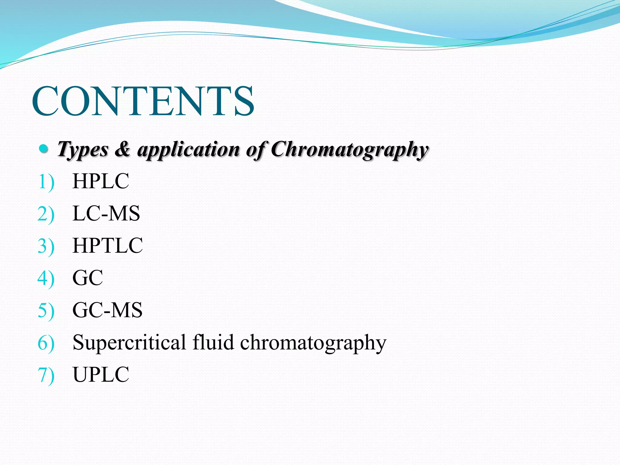 Application of chromatography | PPTX