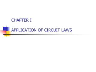 Application_of_Circuits_Law electrical circuit | PDF