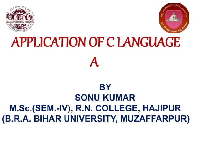 Application of C language by Sonu kumar.pptx