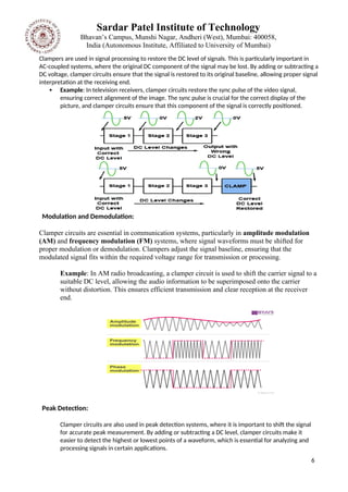Application of Clipper and clamper Ciruits in Signal processing.docx ...
