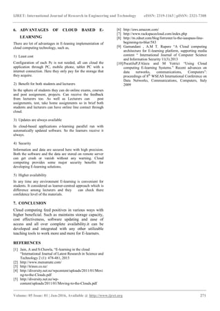 Application of cloud computing based on e learning teaching tool | PDF ...