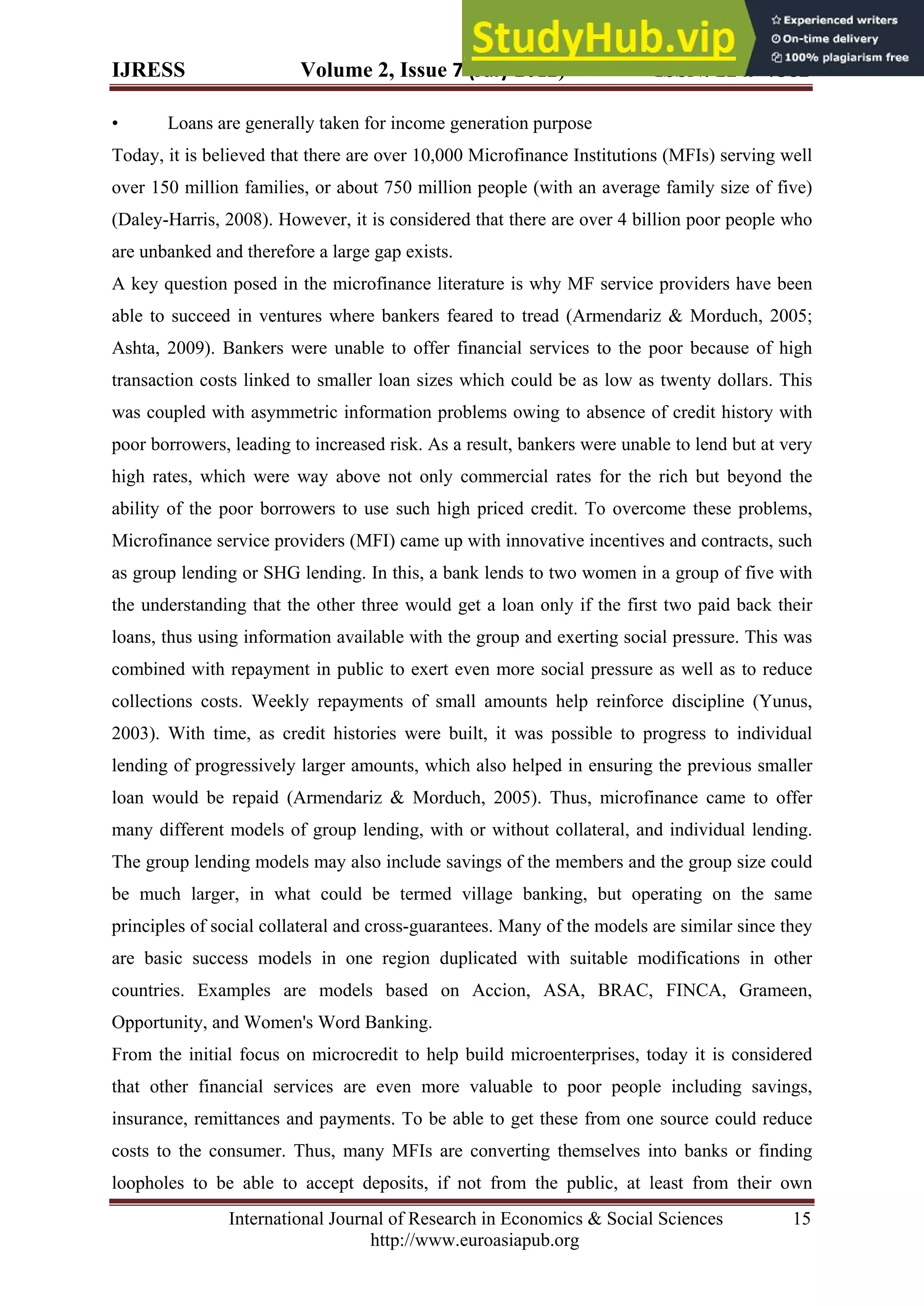 APPLICATION OF CLOUD COMPUTING IN MICROFINANCE | PDF