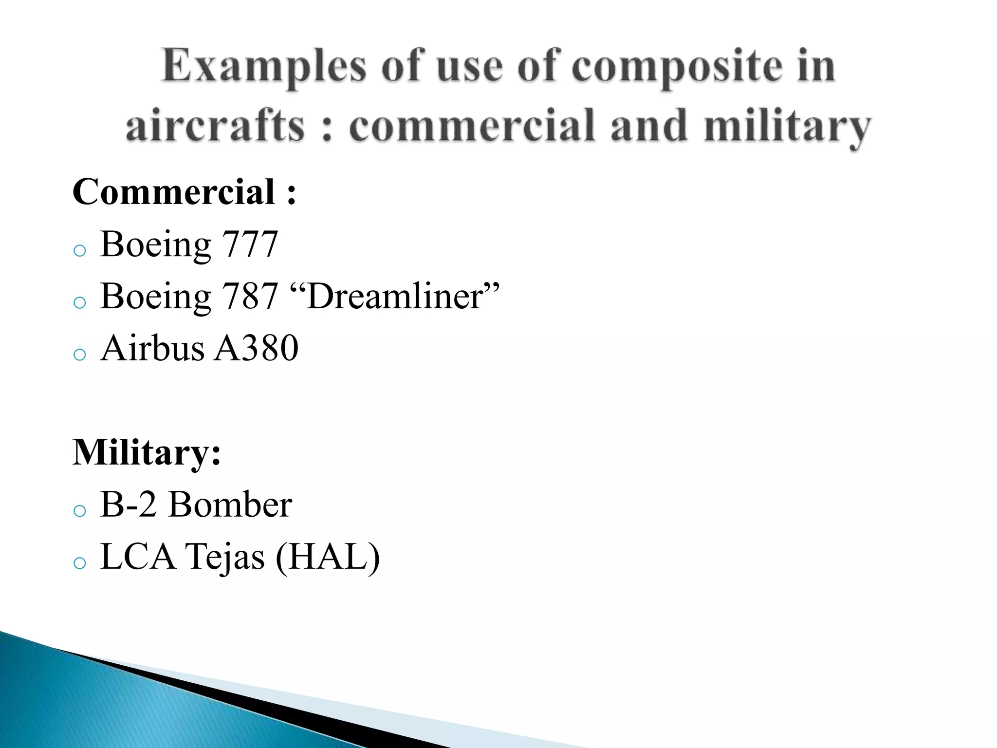 Application of composite materials in aerospace industry (1) | PPTX