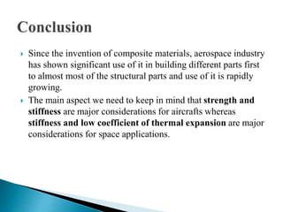 Application of composite materials in aerospace industry | PPTX