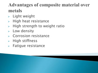 Application of composite materials in aerospace industry | PPTX