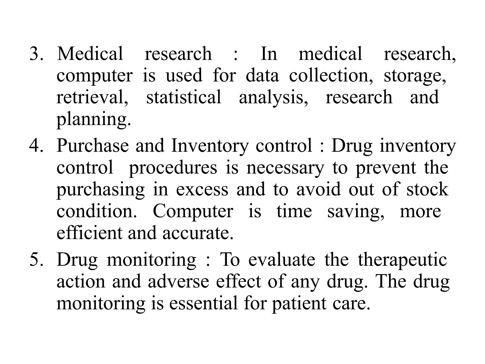 Application of Computer in hospitla pharmacy. | PPTX