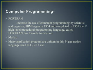 Application of computer in chemical industry | PPT