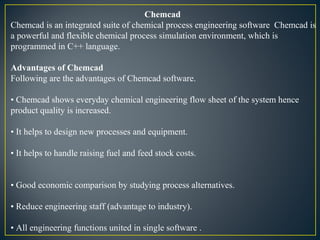 Application of computer in chemical industry | PPT