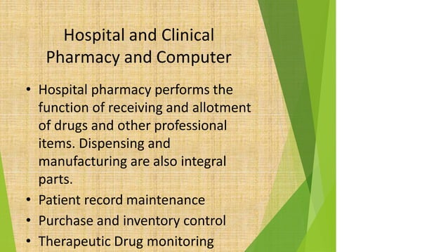 APPLICATION OF COMPUTER IN PHARMACY.pdf | Data Storage and Warehousing ...