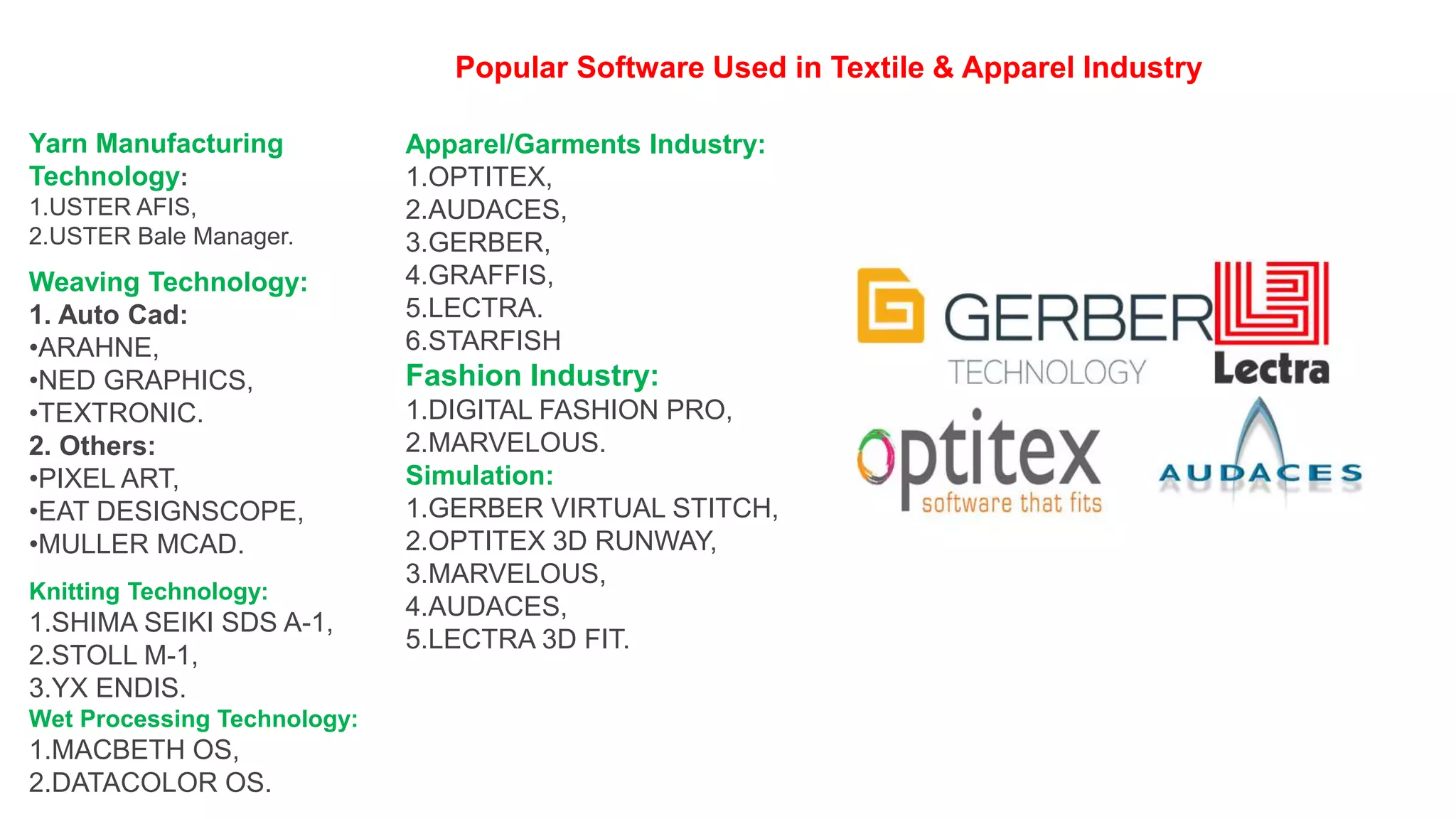 Application of computer in textile manufacturing | PPTX