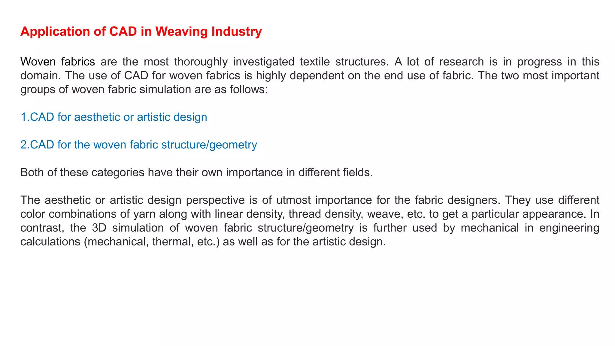 Application of computer in textile manufacturing | PPTX