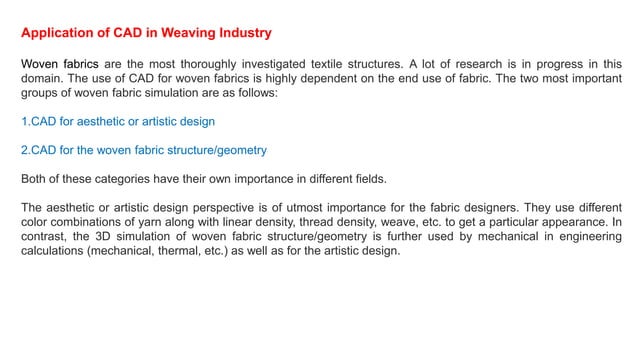 Application of computer in textile manufacturing | PPTX