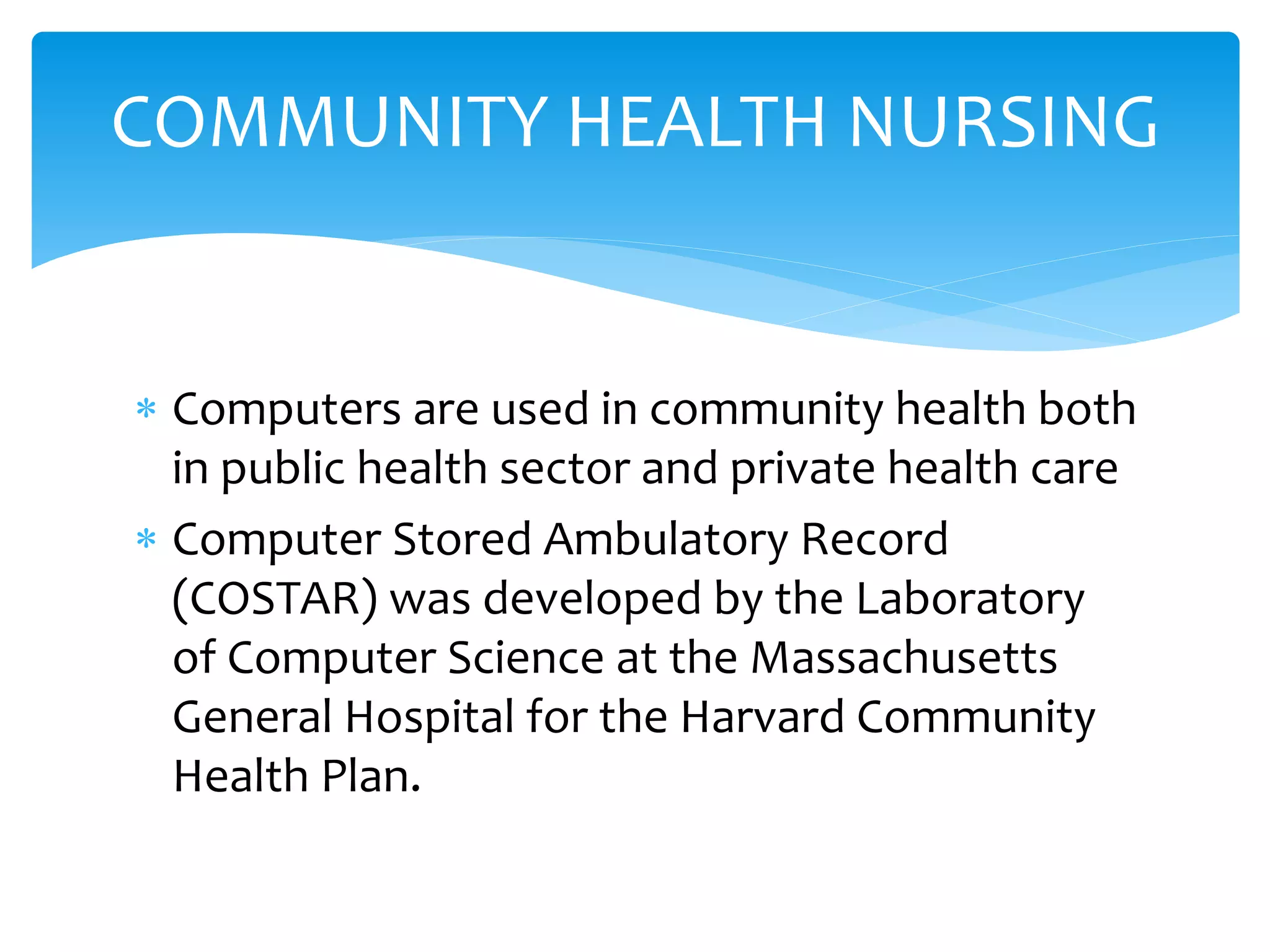 Application of computers in nursing | PPTX