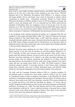 Application of contingent valuation method (cvm) in | PDF