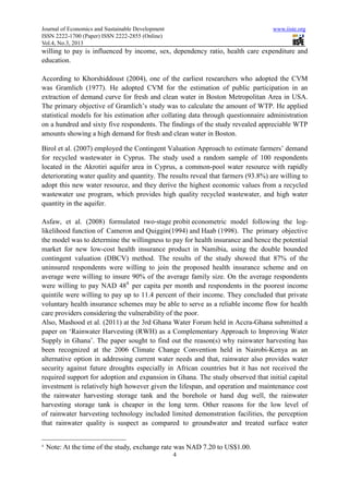 Application of contingent valuation method (cvm) in | PDF