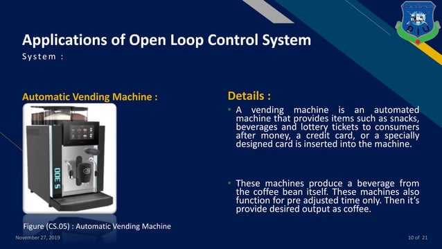 Application of control system | PPTX