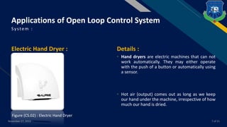 Application of control system | PPTX