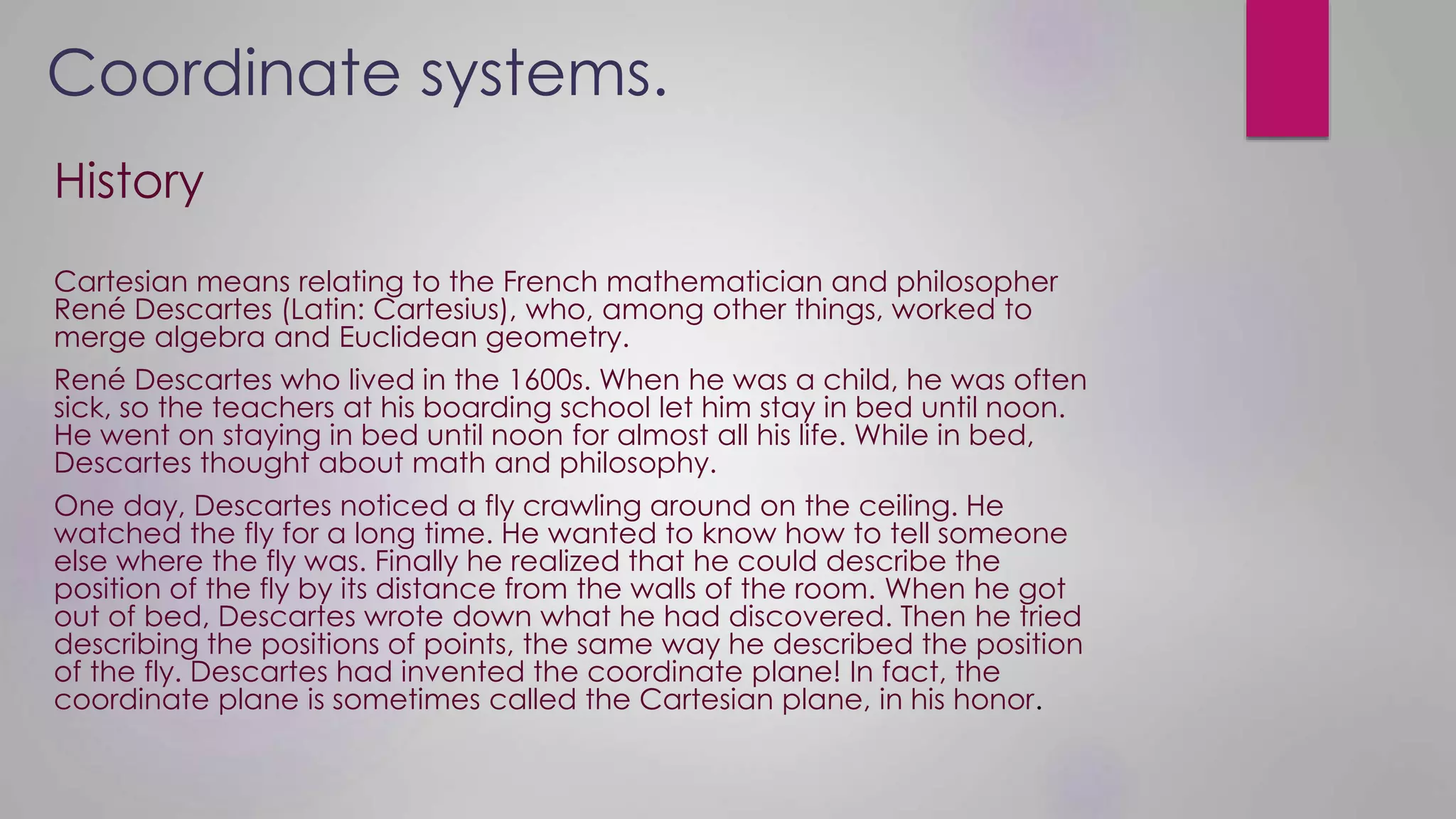 Application of coordinate system and vectors in the real life | PPTX