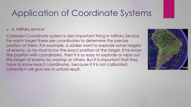 Application of coordinate system and vectors in the real life | PPTX