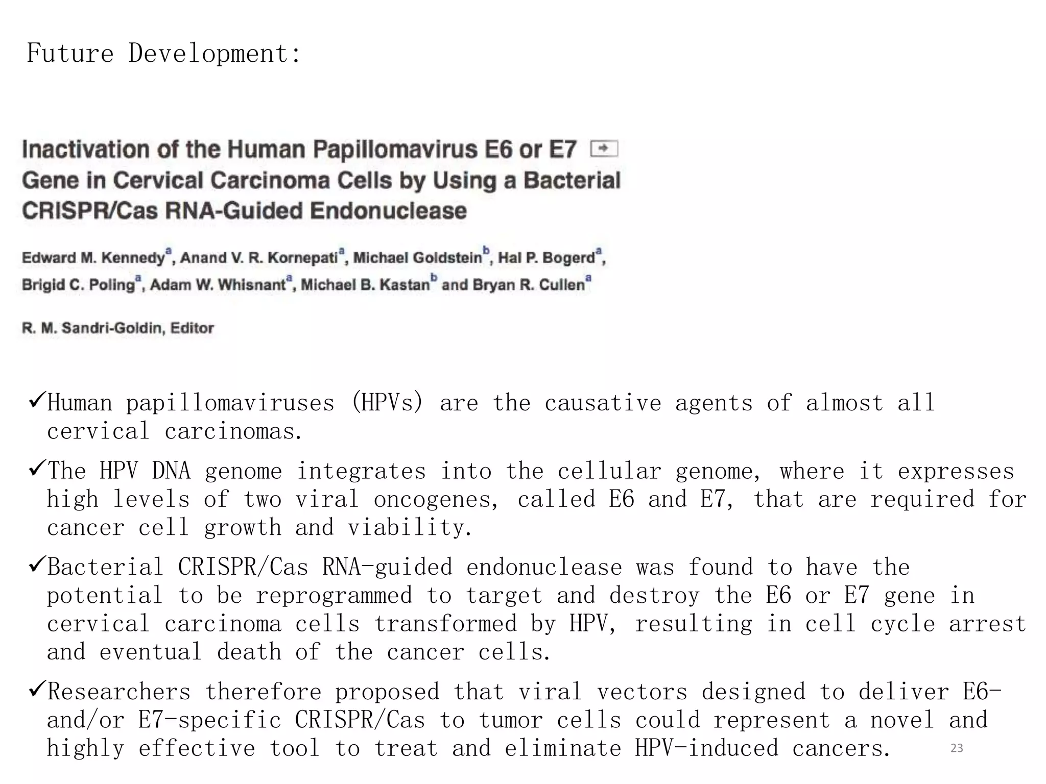 Application of crispr in cancer therapy | PPTX