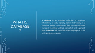 Application of Database Management System in E-Commerce Business | PPTX