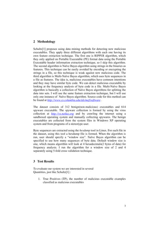 Application of data mining based malicious code detection techniques for detecting new spyware | PDF