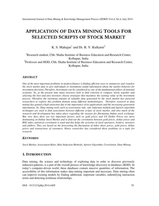 Application of data mining tools for | PDF