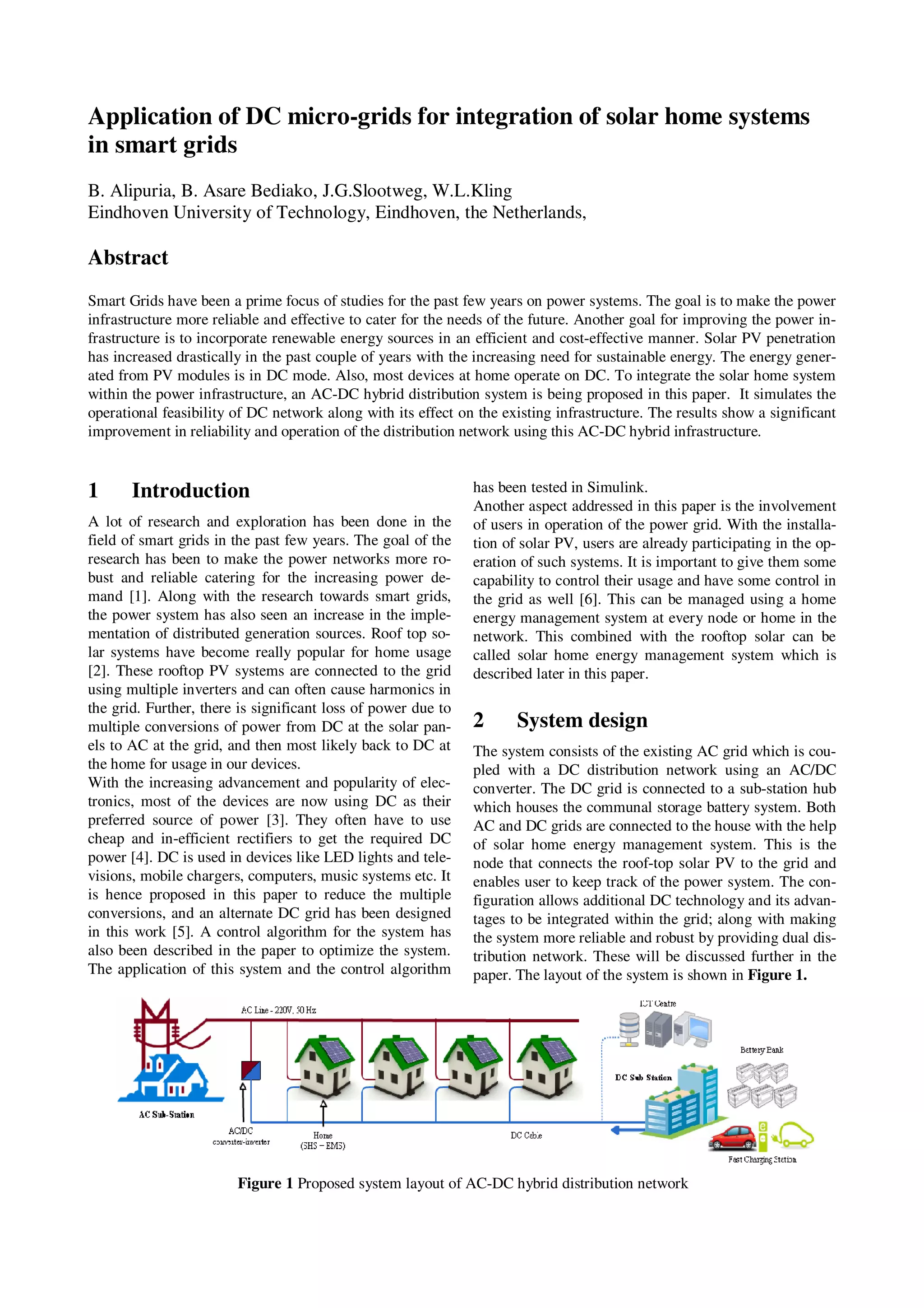 Application Of Dc Micro Grids For Integration Of Solar Home Systems In Smart Grids Pdf