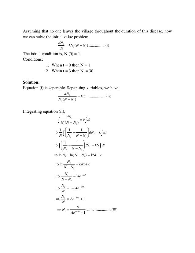 Application of Differential Equation Application of Differential Equation