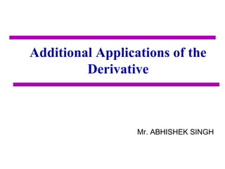 Application of derivative | PPT