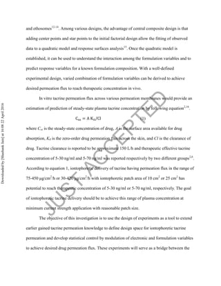 Application of design of experiments for formulation development and ...