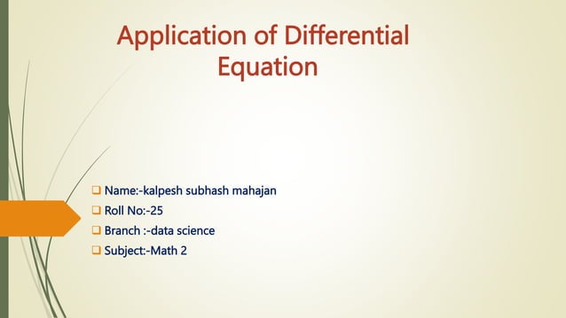 Application of Differential.pptx | Physics | Science