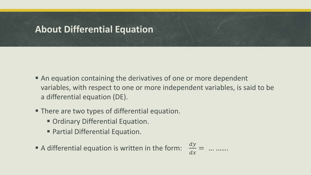 Application of Differential Equation | PPTX