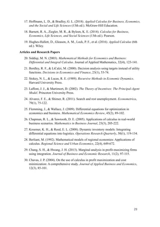 APPLICATION OF DIFFERENTIATION AND INTEGRATION IN MATHEMATICS FOR ...