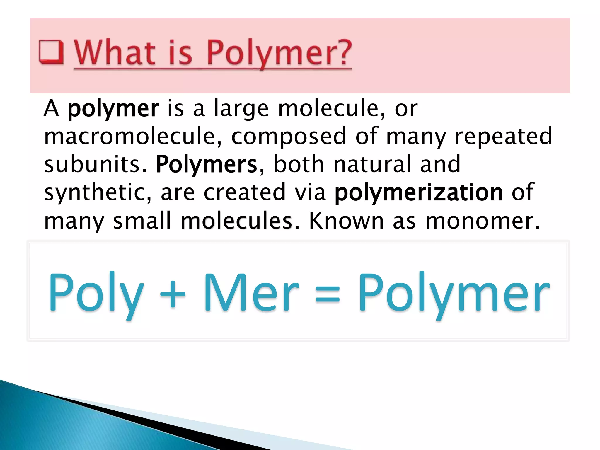 Application of different types of polymer in textile sector | PPTX