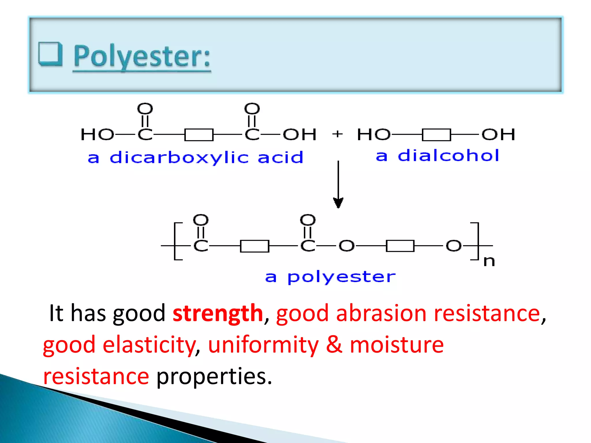 Application of different types of polymer in textile sector | PPTX